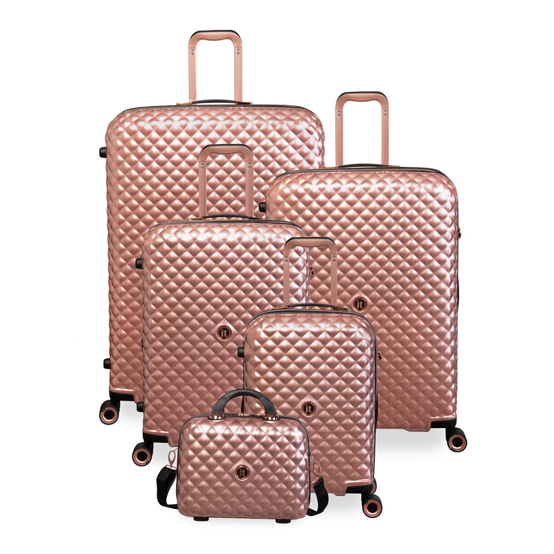 it Luggage | Glitzy - Extra Large in Metallic Rose Gold
