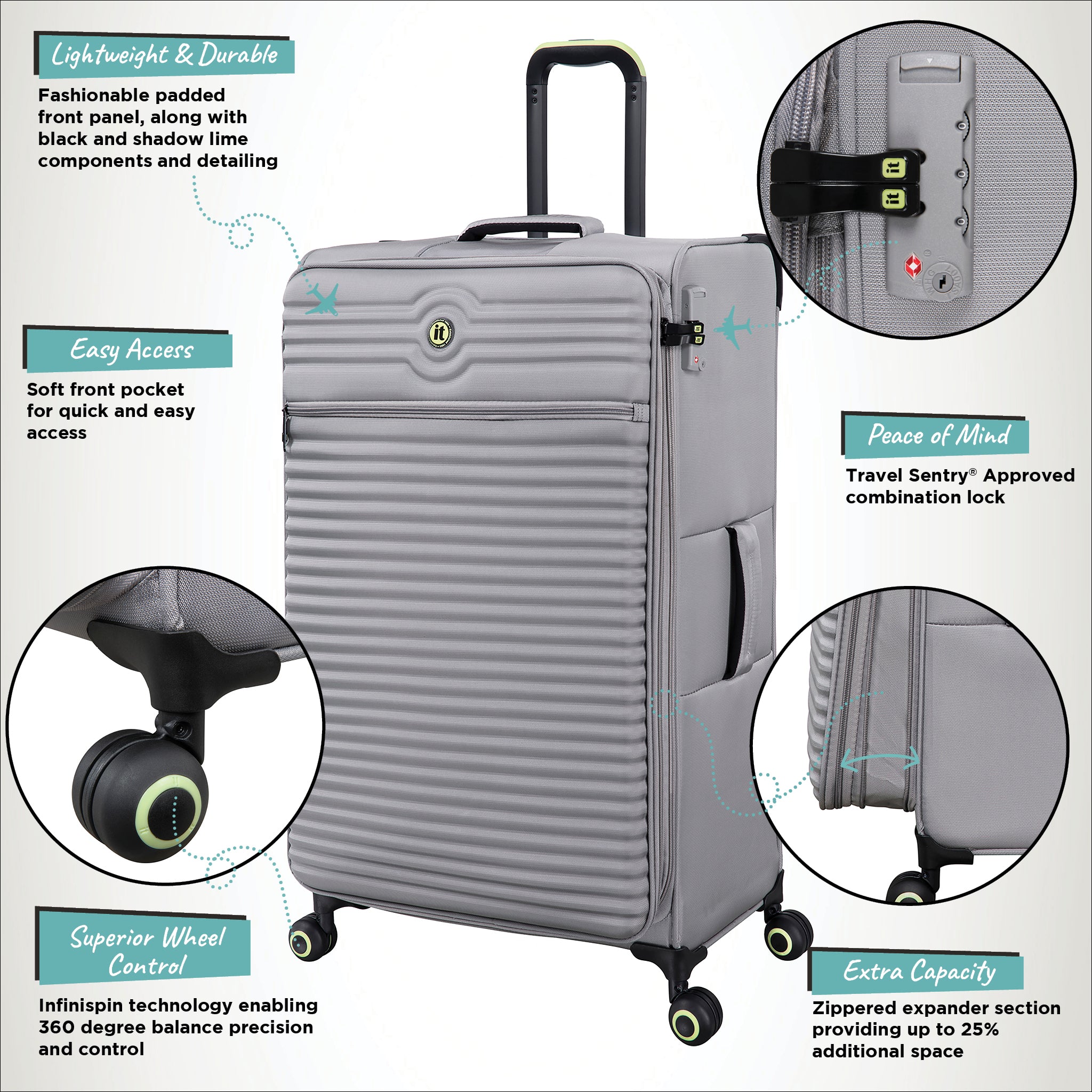 it Luggage | Circulator - Large (Elephant Skin)