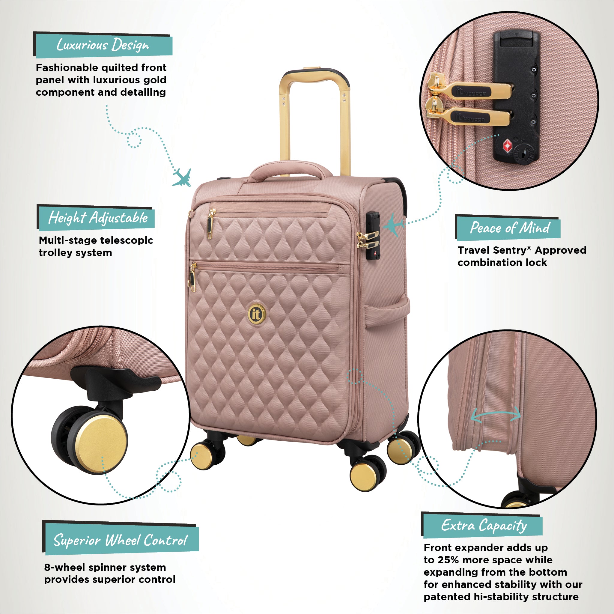it Luggage | Glimmering - Cabin (Mink Gold)