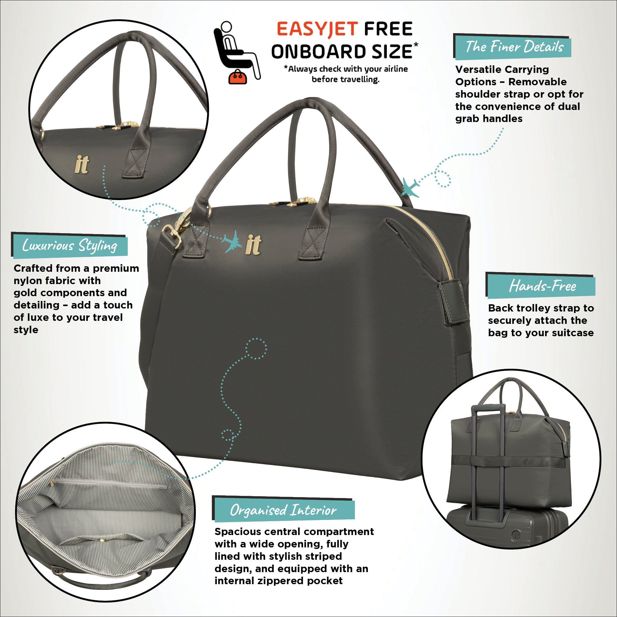 it Luggage | Charmer - Holdall (Olive Night)